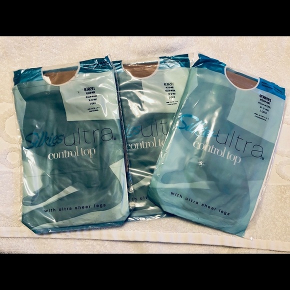 Silkies | Accessories | 3 Silkies Ultra Control Top Nylons Panty Hose ...